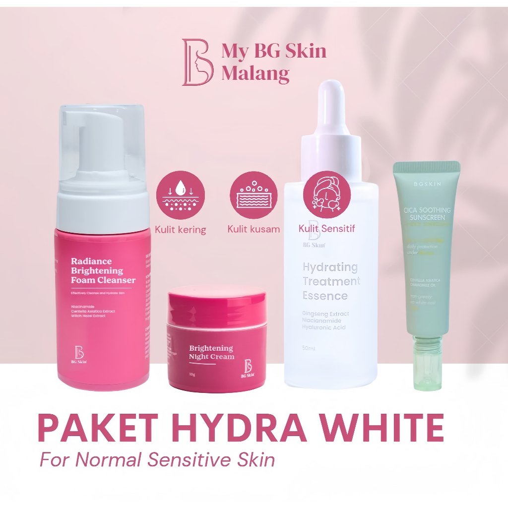 Jual BGSKIN BG SKIN Hydra White Package untuk kulit normal sensitif ...