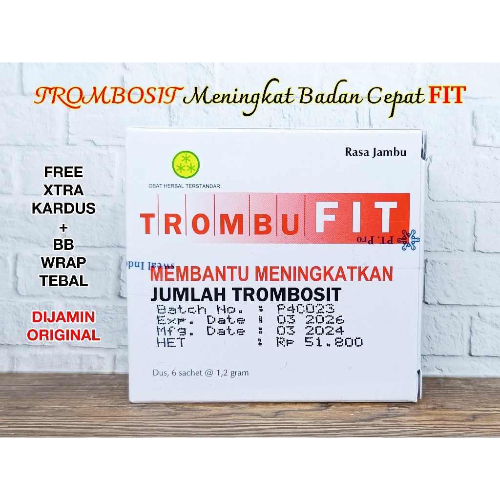 Jual TROMBUFIT 1 Sachet Suplemen Herbal Tingkatkan Trombosit Terapi ...
