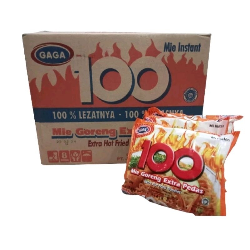Jual Mie Gaga 100 Goreng Extra Pedas ( satu dus isi 40 bungkus ...