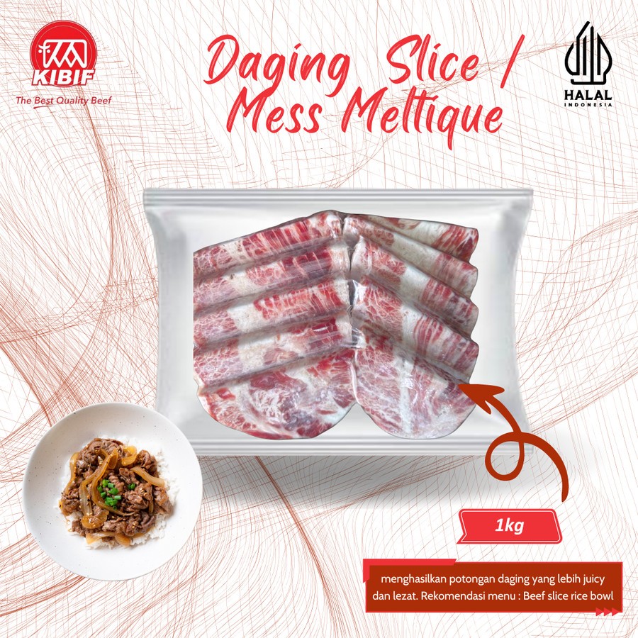 Jual Daging Slice / Mess Meltique Porsi 1kg | Shopee Indonesia