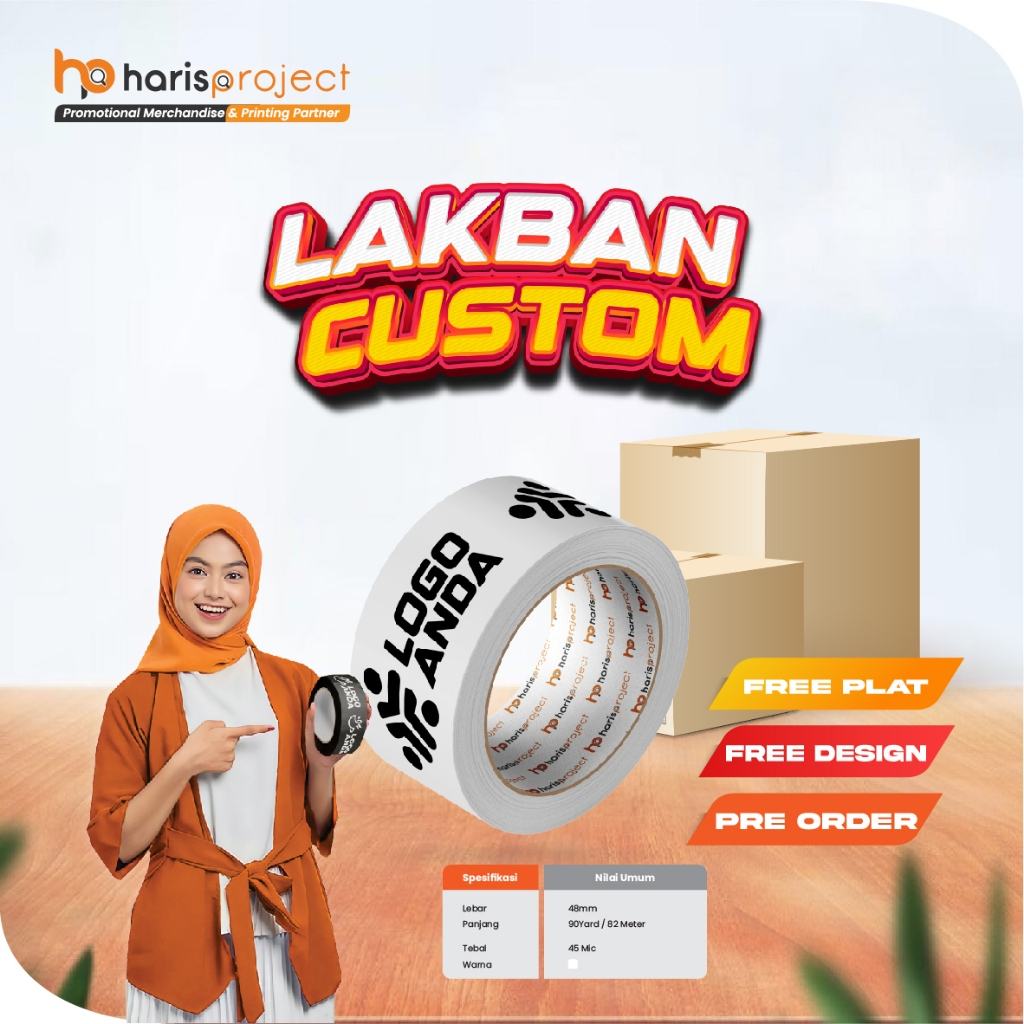 Jual Lakban Custom 1 Warna Putih | Shopee Indonesia