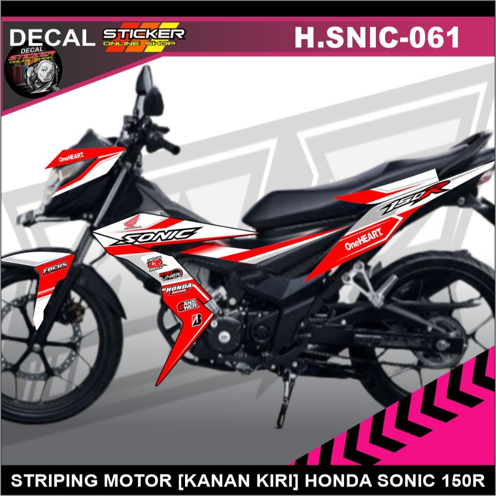 Jual STIKER MOTOR HONDA SONIC 150R DECAL STRIPING VARIASI RACING KEREN ...