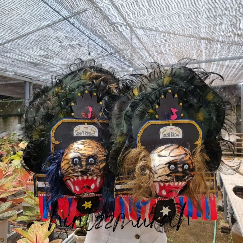 Jual Topeng Reog Ponorogo Dadak Merak Harimau / Topeng Kucingan ...