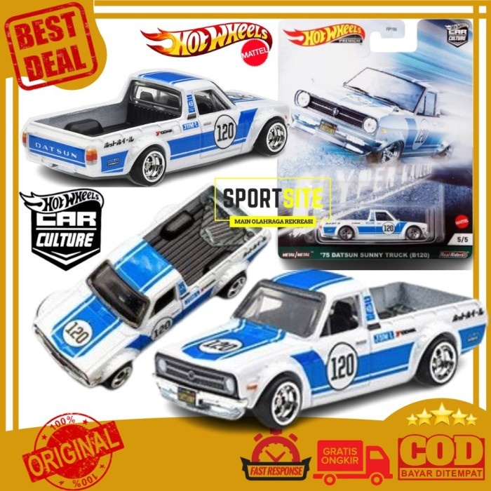 Jual Hot Wheels 75 Datsun Sunny Truck B120 Hyper Haulers Diecast Ban Karet | Shopee Indonesia