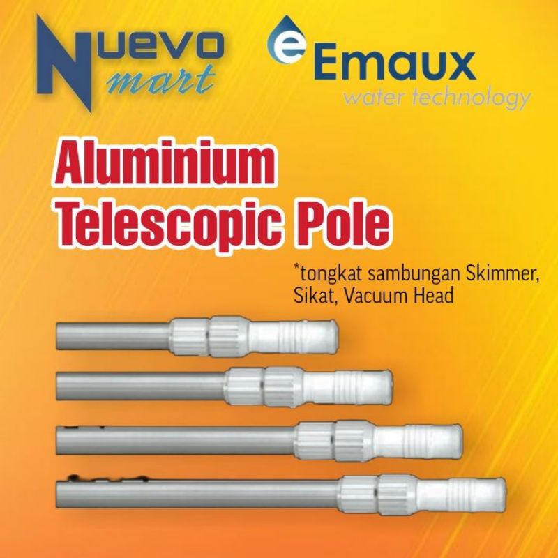 Jual EMAUX Stik Aluminium Telescopic Pole 2 x 1,8m Tongkat Sambungan ...