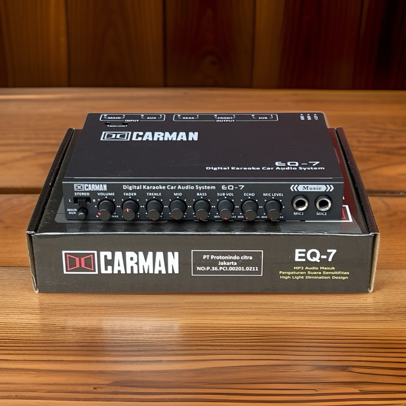 Jual Parametrik Equalizer Carman EQ-7 - Preamp Carman EQ7 2 mic input - EQ 7 CARMAN | Shopee ...