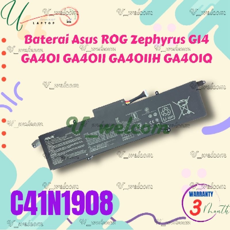 Jual Baterai Asus ROG Zephyrus G14 GA401 GA401I GA401IH GA401Q C41N1908 ...
