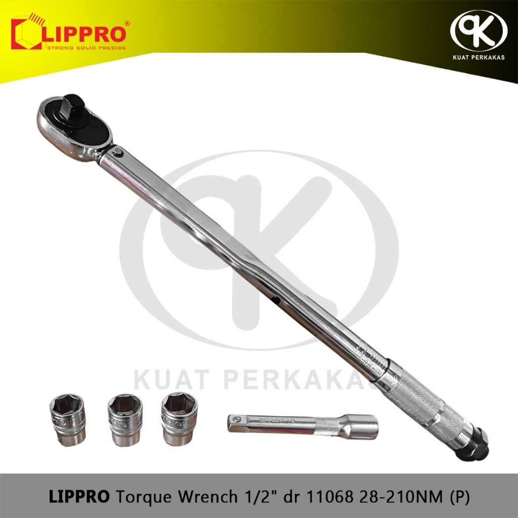 Jual Torque Wrench LIPPRO Kunci Torsi Gagang Socket Momen 1/2"dr 28-210 ...