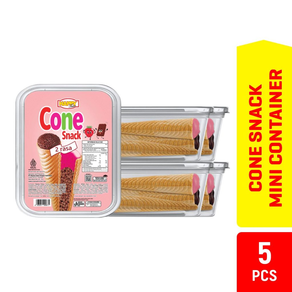 Jual Happ Time Wafer Cone Snack Mini Container ( Isi 5 Pcs) | Shopee ...