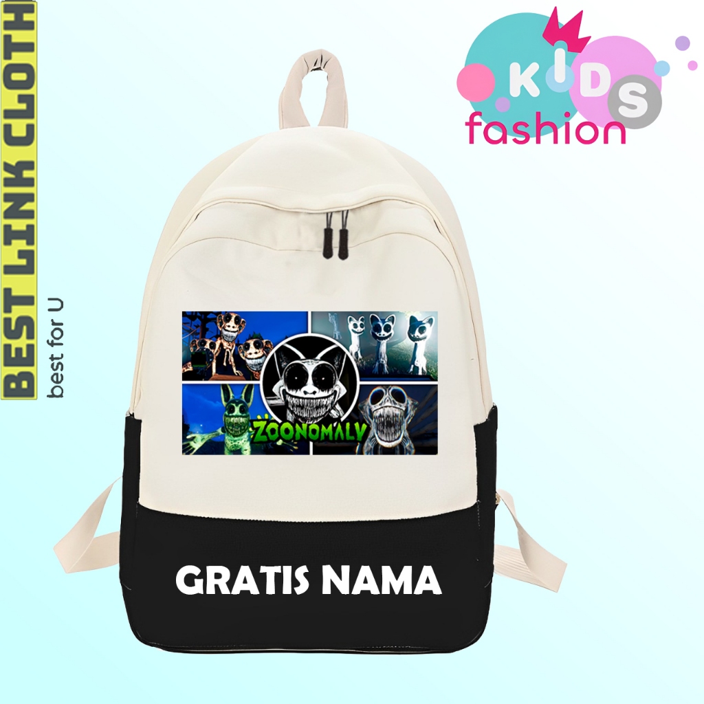 Jual Tas Ransel Anak Sekolah Zoonomaly Games FREE NAMA | Shopee Indonesia