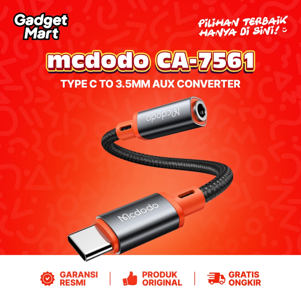 Jual Mcdodo CA-7561 Type C to 3.5mm AUX Port Converter Castle Series ...