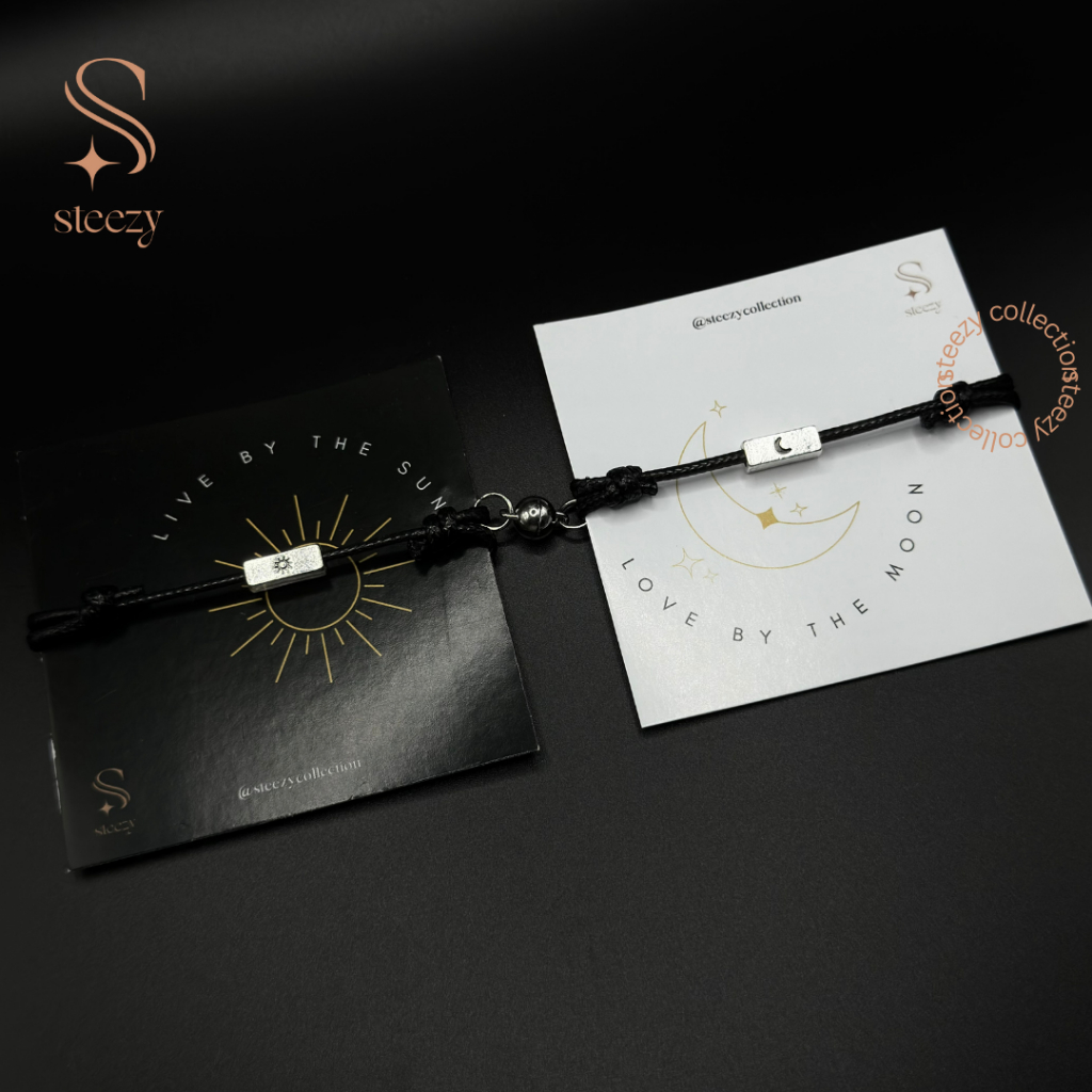 Jual Sun & Moon Magnet Couple Bracelet by Steezy / Gelang Couple Magnet ...