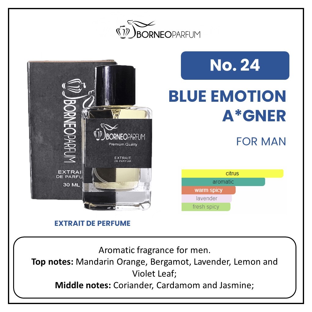 Jual BORNEO PARFUM No. 24 Blue Emotion - Parfum Pria | Shopee Indonesia