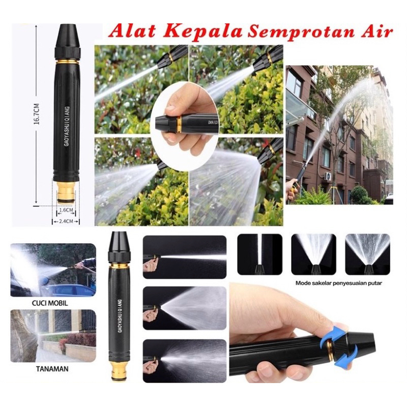 Jual Kepala Semprotan Air Kuningan/ FREE KLEM selang Semprotan Air ...