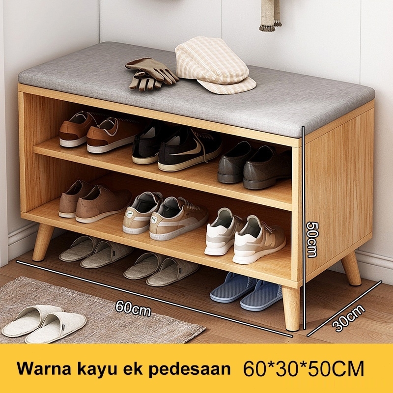 Jual Rak Sepatu Duduk Sofa Rak Sepatu dan Bangku MultifungsI Lemari ...