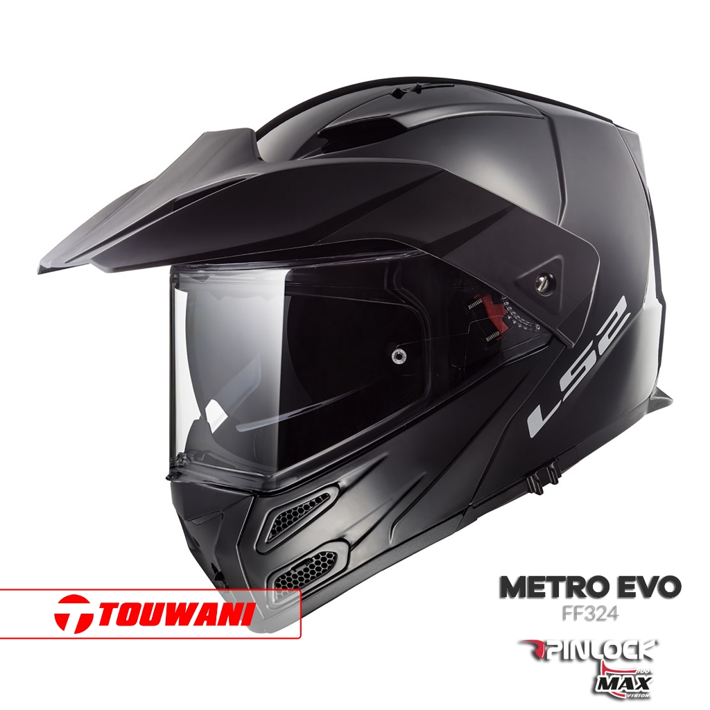 Jual Helm LS2 FF324 Metro Evo Solid Gloss Black | Shopee Indonesia
