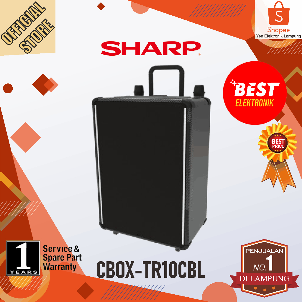 Jual Speaker SHARP CBOX TR10CBL Active Big Woofer 10 Inch Mic Wireless | Shopee Indonesia