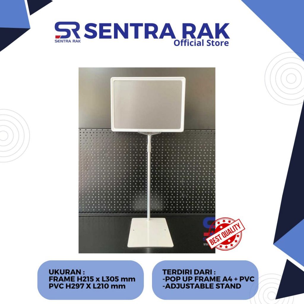 Jual Stand Frame Promo Adjustable 50-100 cm + Pop up Frame uk A4 - Stand Promosi Toko | Shopee ...