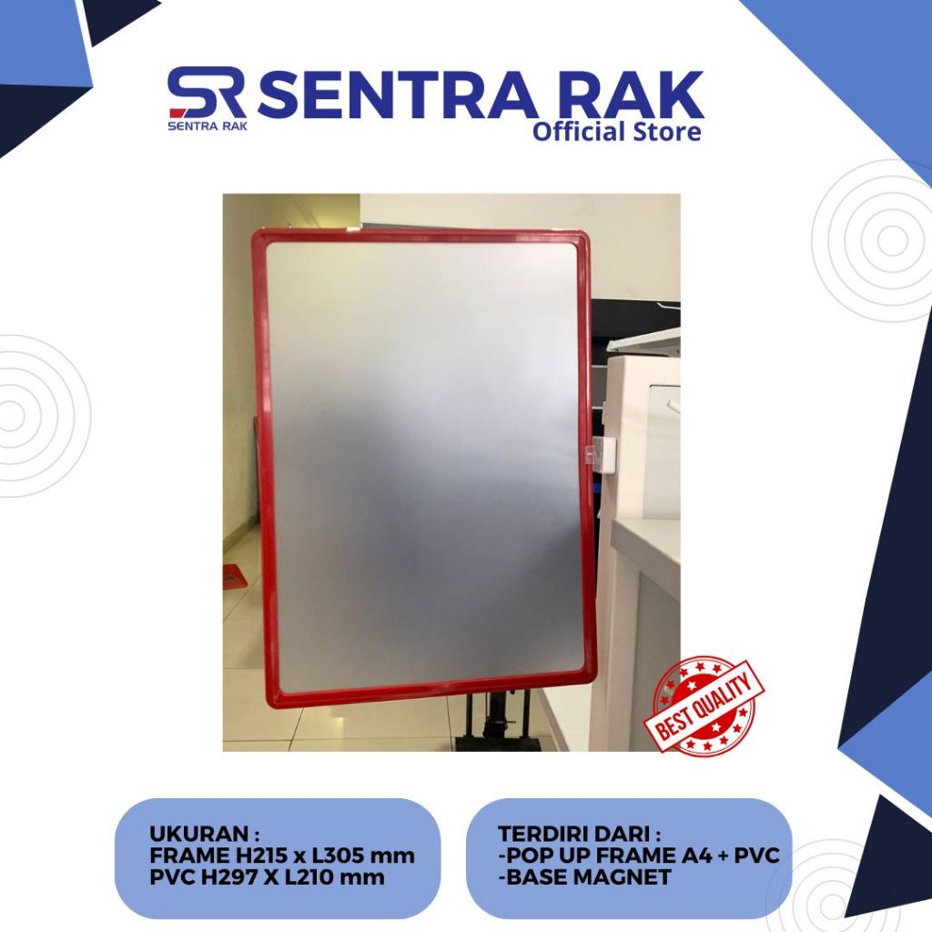 Jual Pop Up Frame Promo A4 + Base Magnet for Pop Up Frame -Stand Promosi Toko | Shopee Indonesia