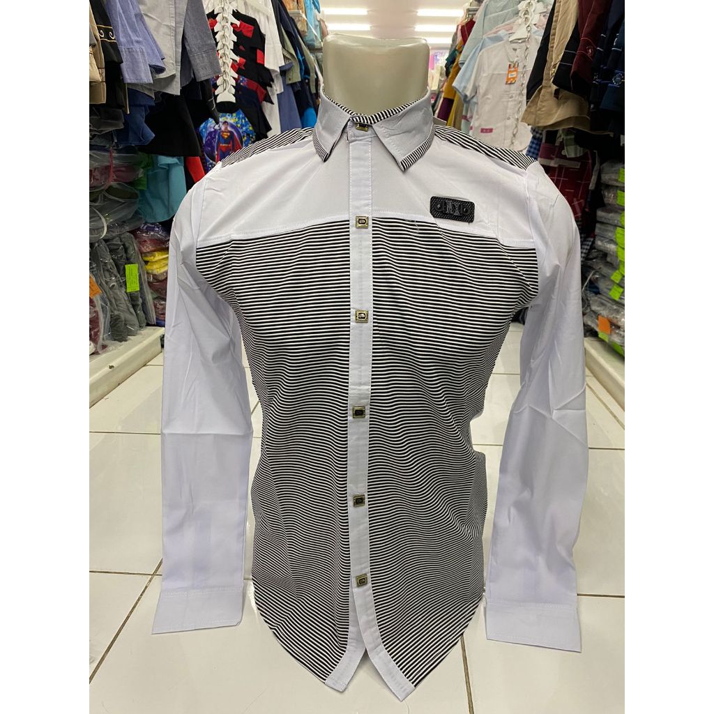 Jual KEMEJA NITROK LENGAN PANJANG KEKINIAN /KEMEJA MODEL TERBARU ...