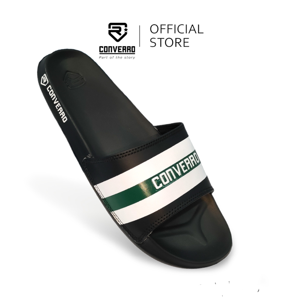 Jual CONVERRO Sendal Selop Distro Pria Wanita Original Green Line Hitam ...