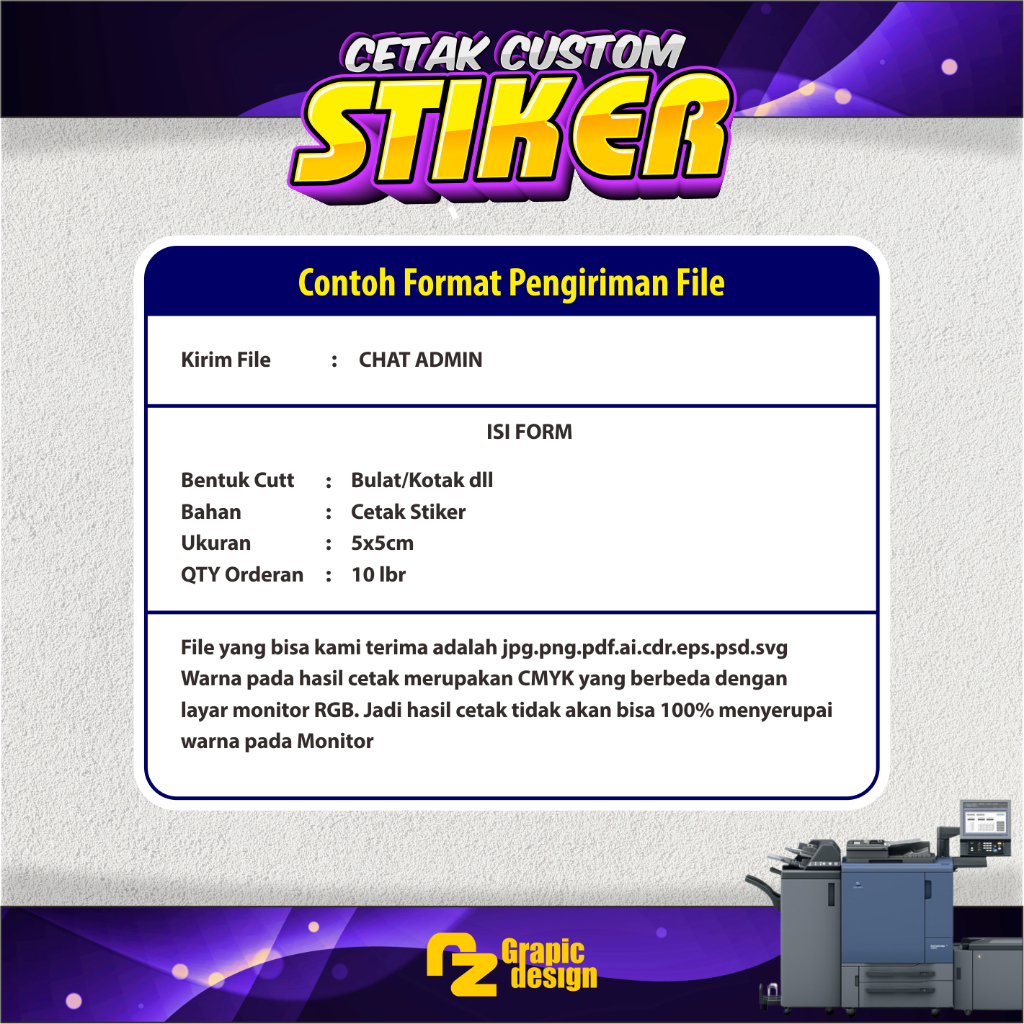 Jual CETAK STIKER CHROMO CUT A3 MURAH / CETAK STIKER LABEL KEMASAN ...