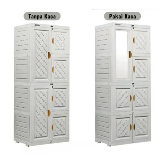 Jual [PROMO] Lemari Napolly Mini Cabinet Susun4 - MCAB-4 KACA PUTIH ...