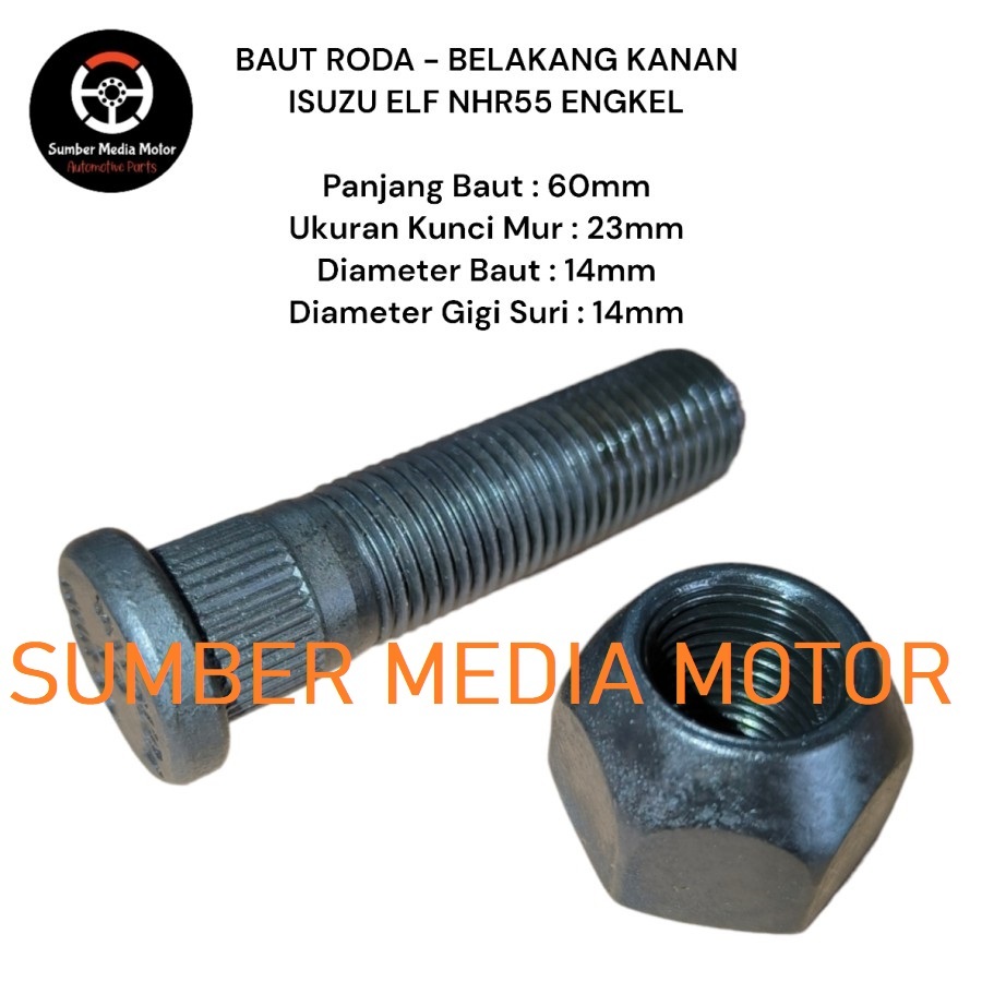 Jual Mitsuda Hub Bolt Assy Baut Roda Isuzu ELF NHR55 Engkel | Shopee ...