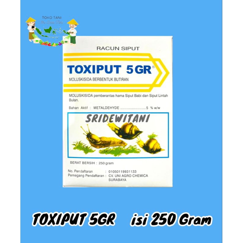 Jual TOXIPUT 5 GR ISI 250 GRAM INSEKTISIDA PEMBASMI HAMA SIPUT KEONG ...