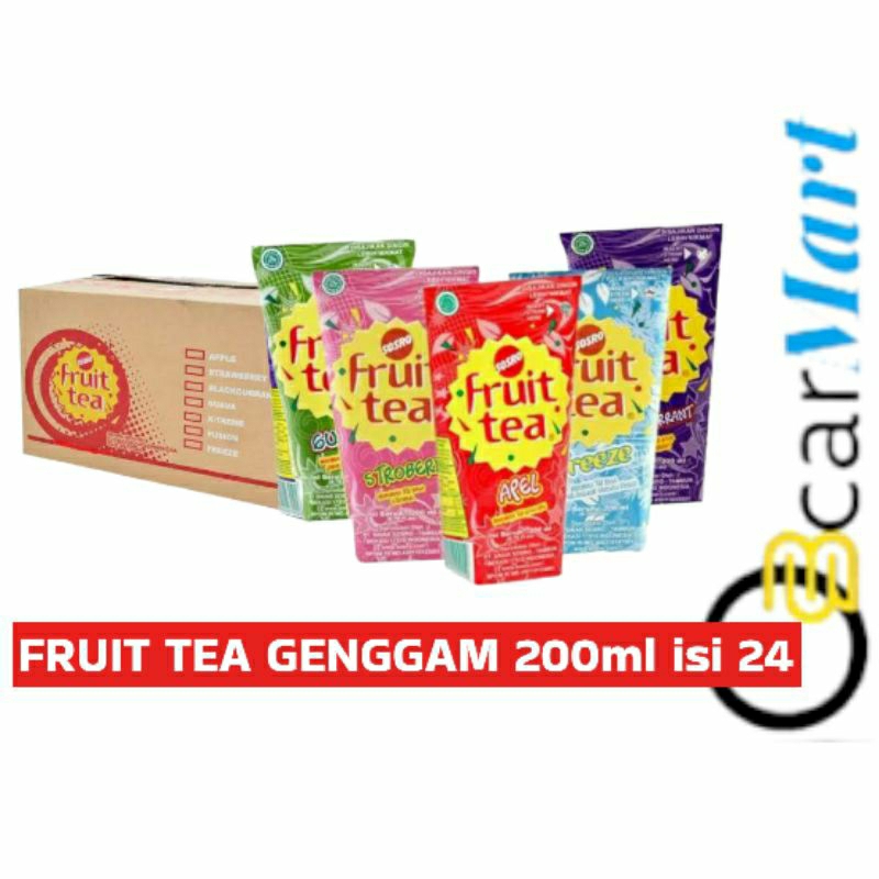 Jual [DEPO] FRUIT TEA GENGGAM 200 ml 1 Dus Teh Rasa Buah segar Fruitea ...
