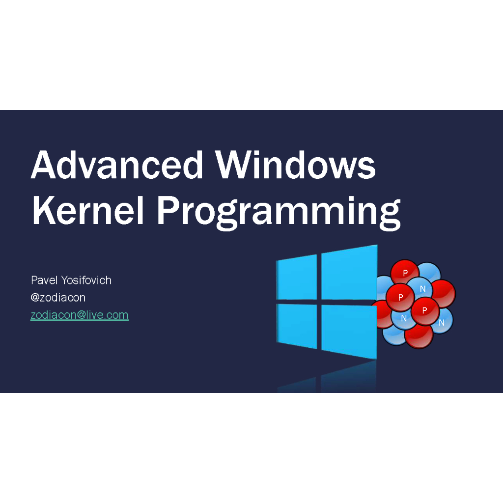 Jual Pavel Yosifovich - Advanced Windows Kernel Programming | Shopee Indonesia
