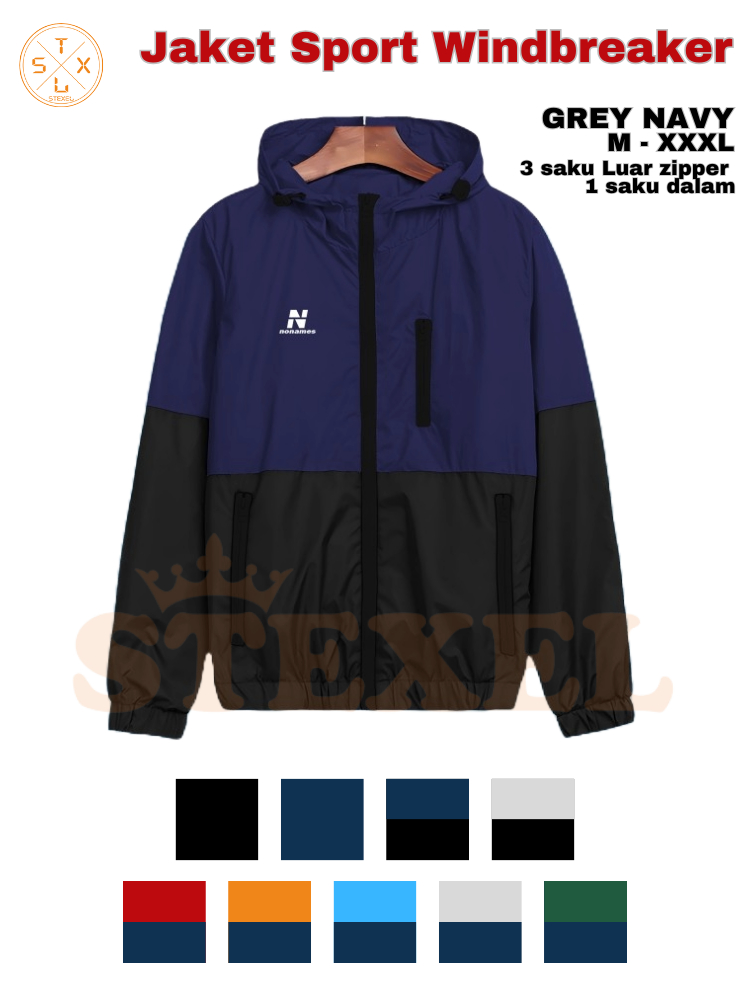 Jual Jaket Pria Sport Windbreaker Casual Unisex Trendy Kekinian Ukuran ...