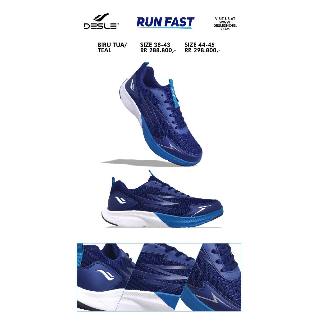 Jual Desle Shoes Sneakers Running Run Fast | Shopee Indonesia