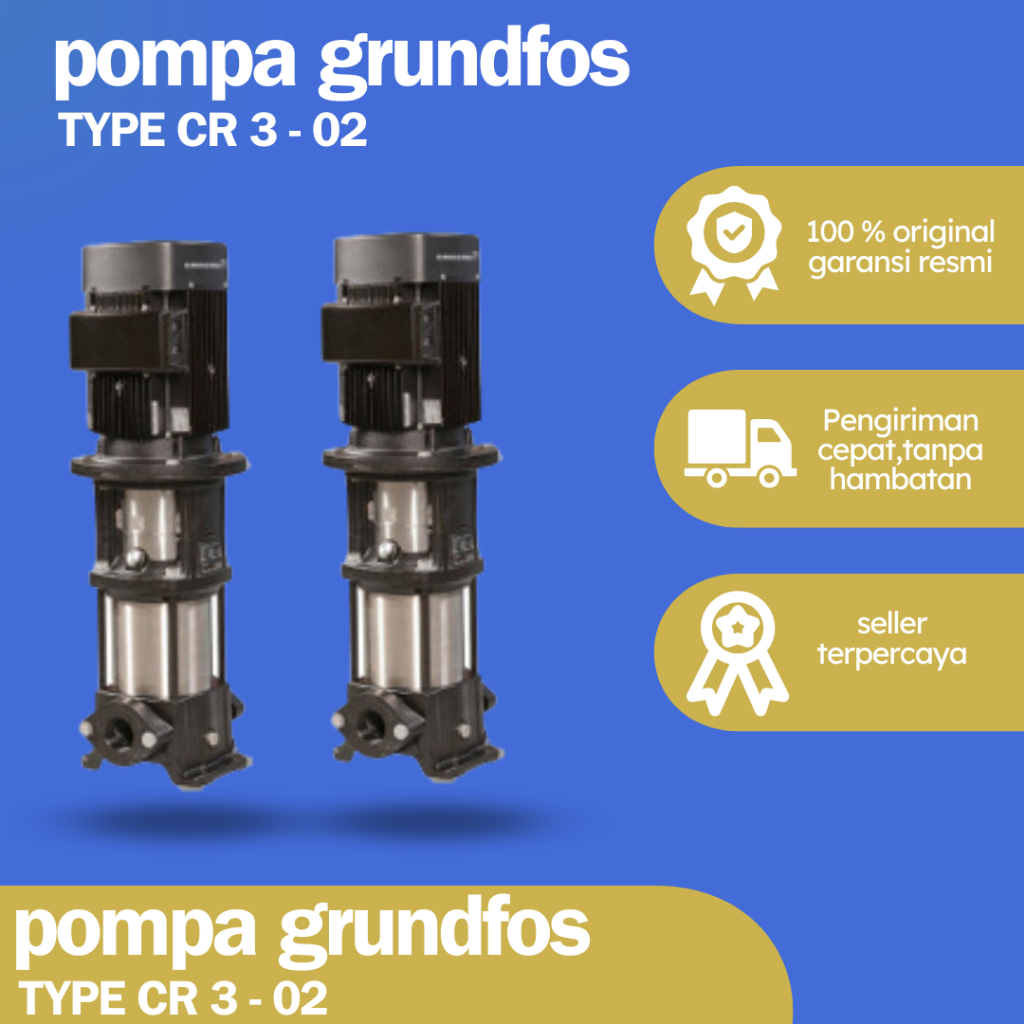 Jual POMPA GRUNDFOS CR 3 Vertical Multistage Pump,Pompa Transfer jockey ...