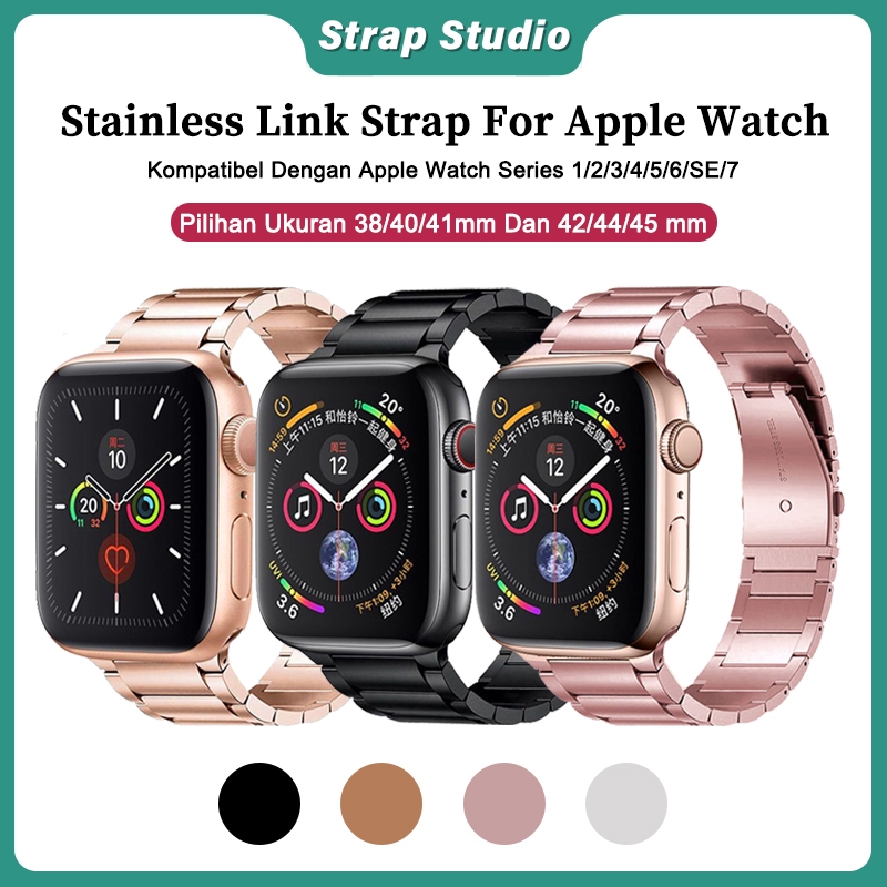 Jual Tali APPLE WATCH Stainless Steel Strap iWatch Series 1 2 3 4 5 SE ...