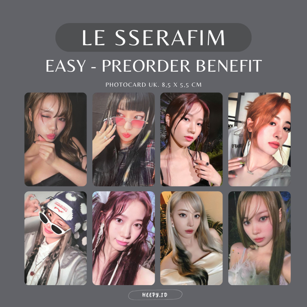 Jual REPLIKA UNOFFICIAL PHOTOCARD LE SSERAFIM EASY PREORDER BENEFIT ...