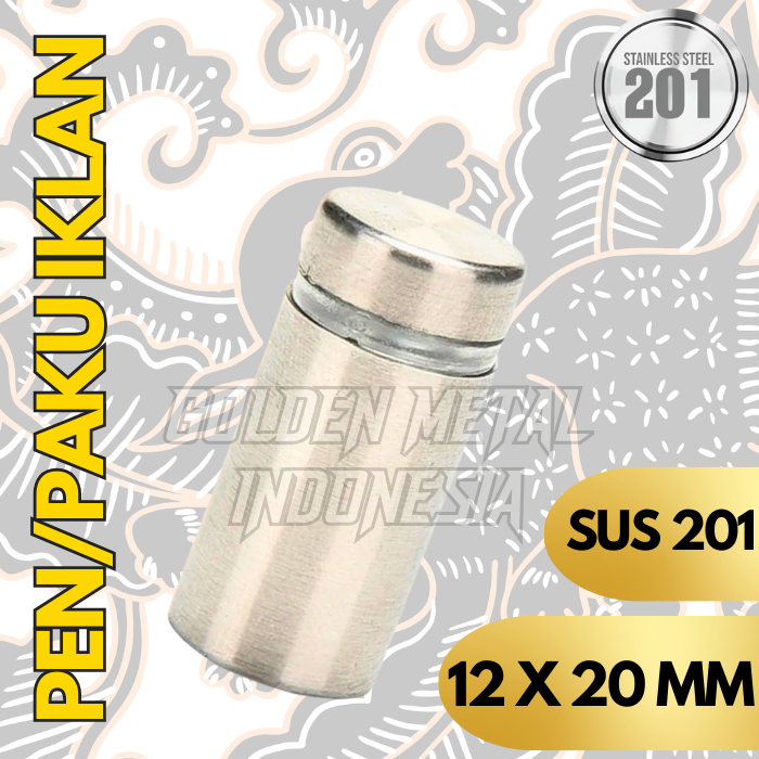 Jual PEN IKLAN 12X20 STAINLESS / BAUT AKRILIK / BAUT KACA SIGN BOARD ...