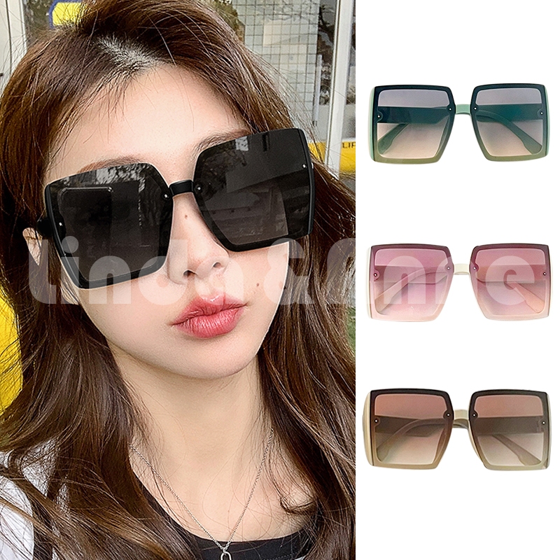 Jual Jual Kacamata Hitam Wanita Square Frame Model Oversized Untuk ...