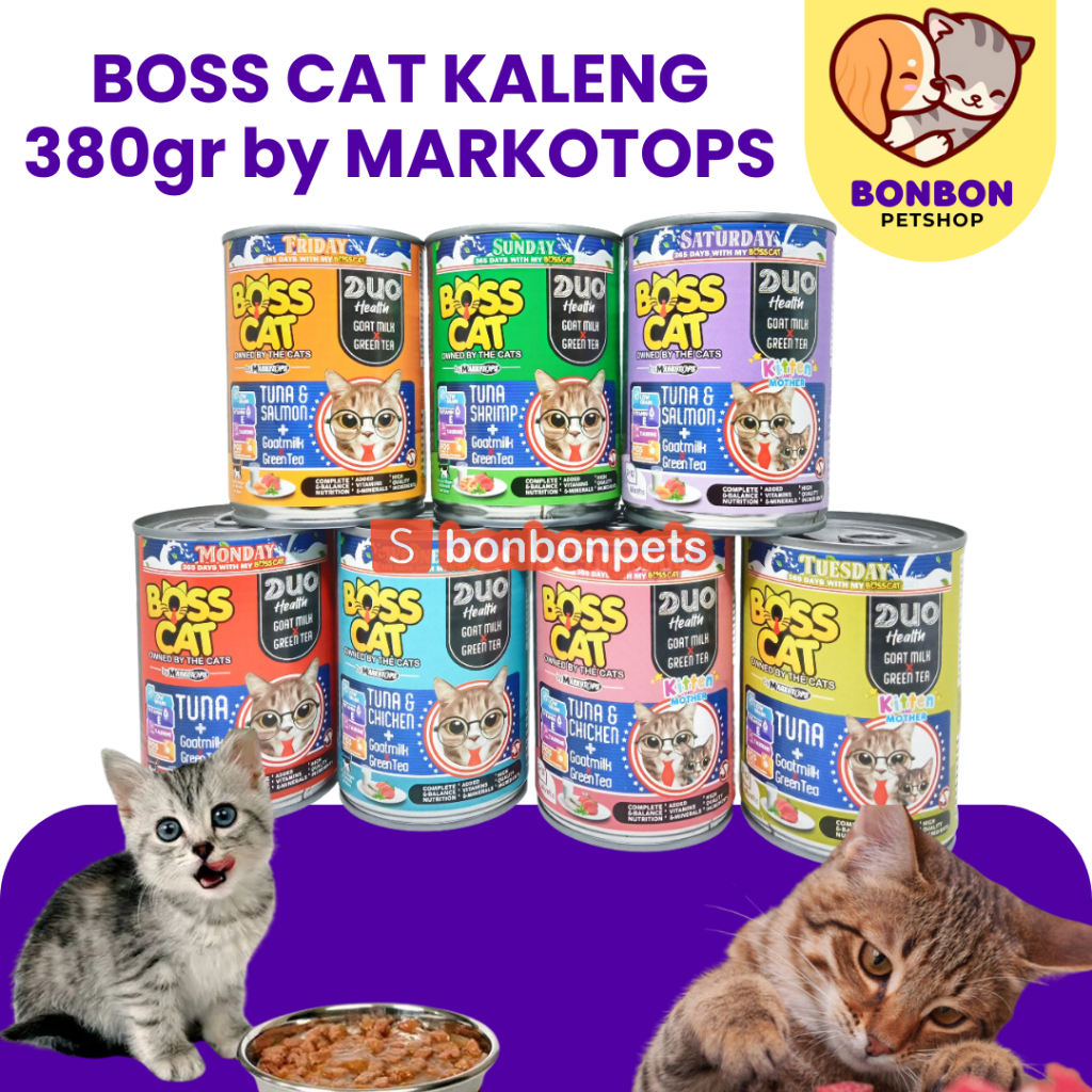Jual BOSS CAT kaleng Makanan kucing Bosscat kaleng 380 gr by Markotops ...