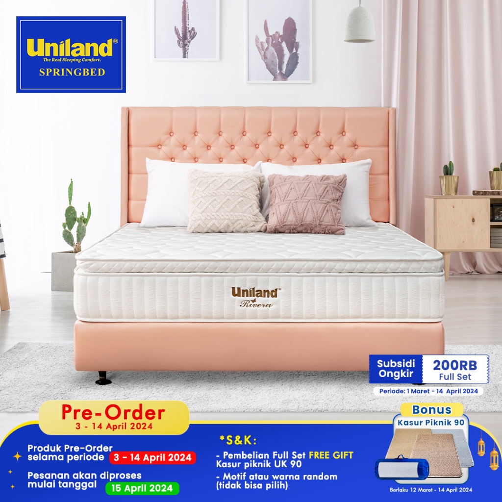 Jual Uniland Springbed Full Set 180x200 / King Size / Kasur Ukuran No ...