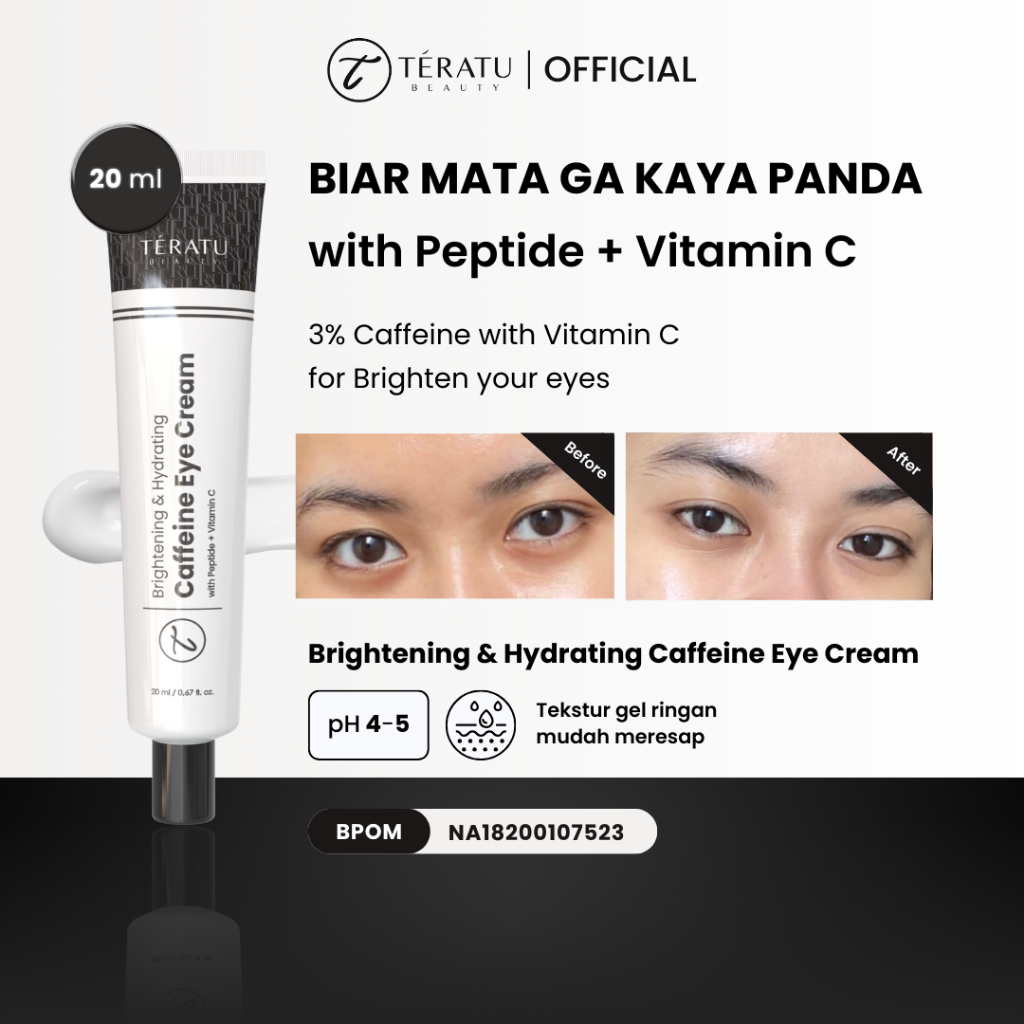 Jual TERATU BEAUTY Brightening & Hydrating Caffeine Eye Cream - 20 ml (Mencerahkan, mengurangi ...
