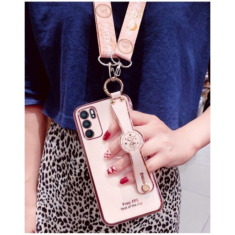 Jual Casing Samsung A35 A55 5G Silikon Tali Lanyard Plating List Mewah ...