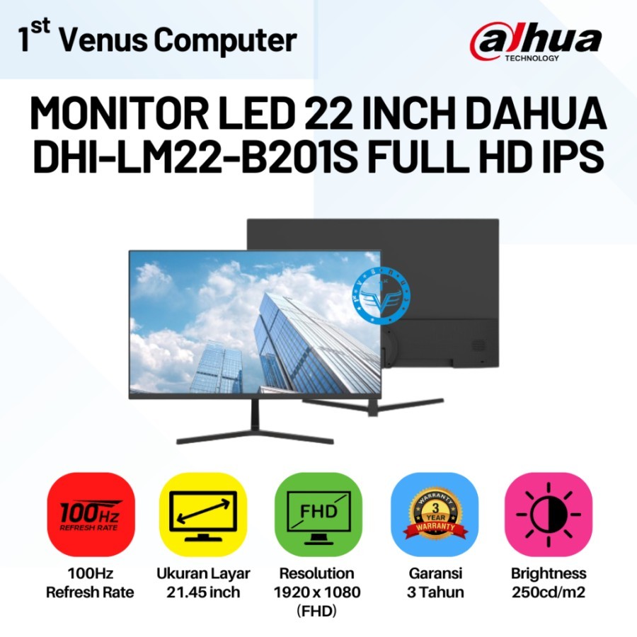Jual Monitor LED 22 Inch Dahua DHI-LM22-B201S FHD 100Hz IPS HDMI ...