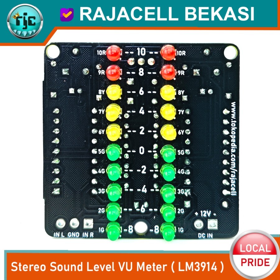 Jual Digital VU meter Stereo 20Led Audio Level Meter Display Sound ...