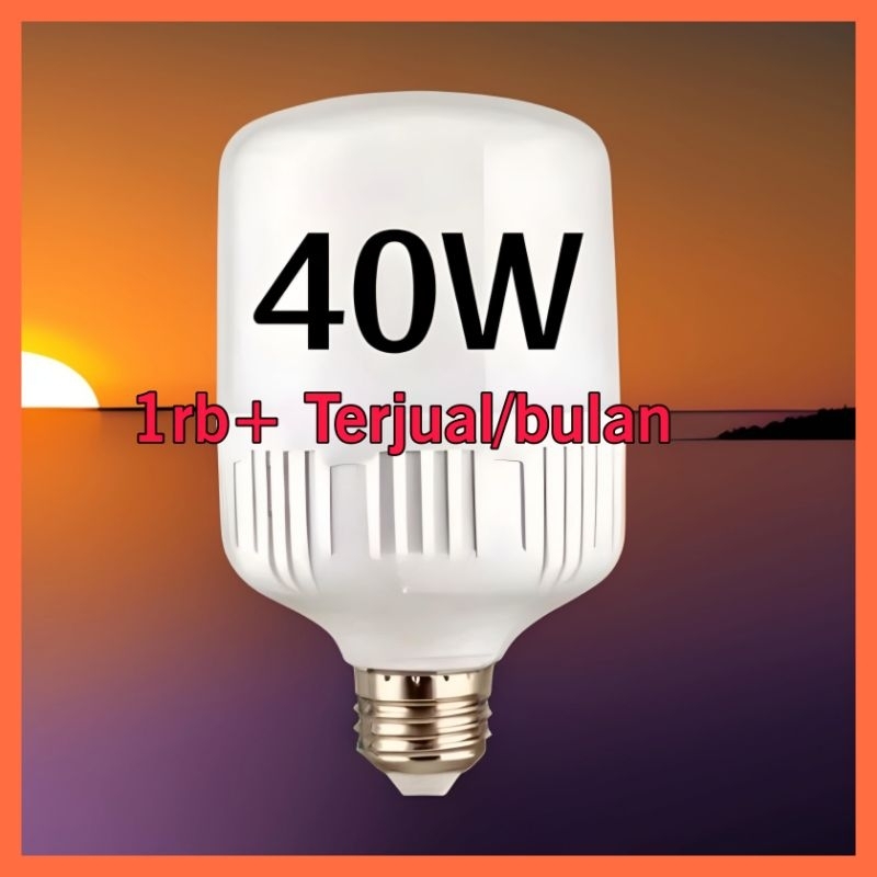 Jual Bola Lampu Bohlam Led Tabung Jumbo 40 Watt 40watt Putih Terang | Shopee Indonesia