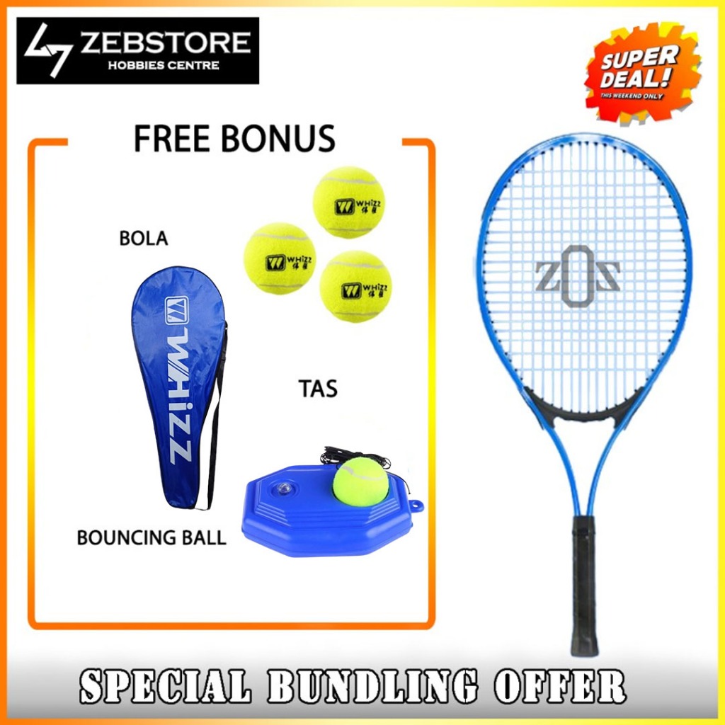 Jual Raket Tenis Tennis Whizz 27 inch Model 125 Pemula 3 in 1 Set ...