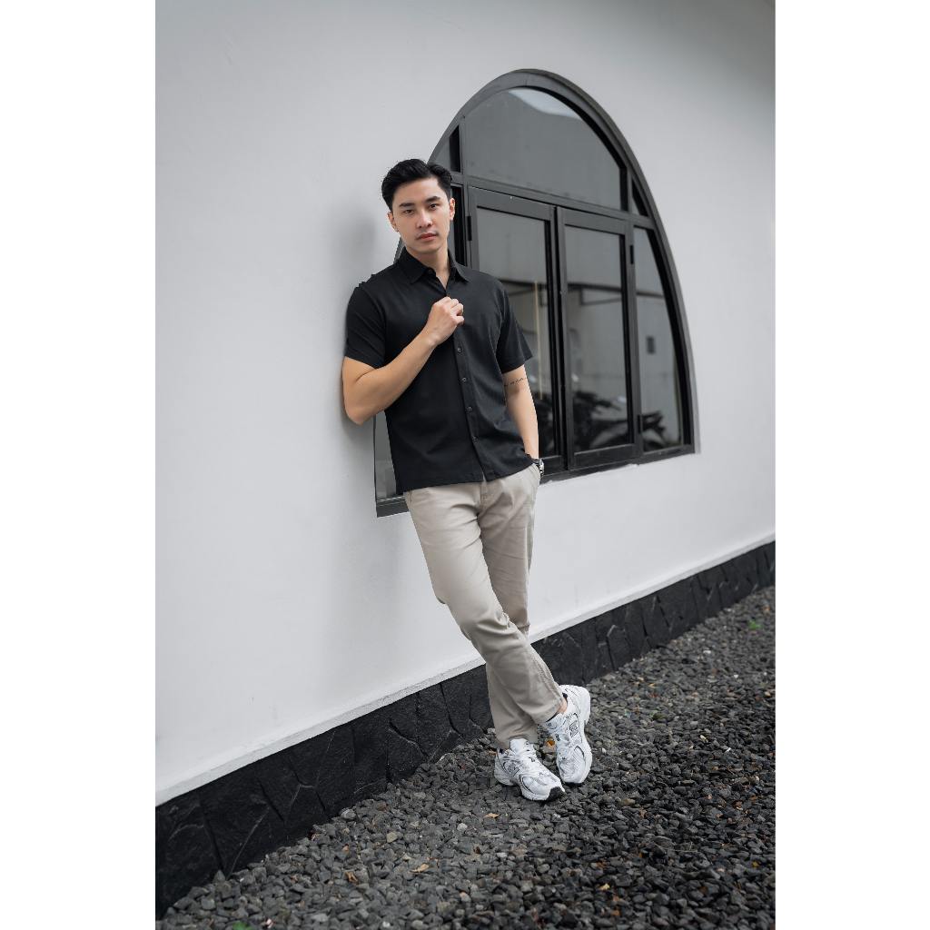 Jual BYBLANK Saga Kemeja Kaos Cotton Air - Kemeja Premium Lengan Pendek Bahan Cotton Air ...