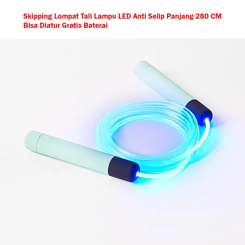 Jual Skipping Lompat Tali Lampu LED Anti Selip Panjang 280 CM Bisa ...