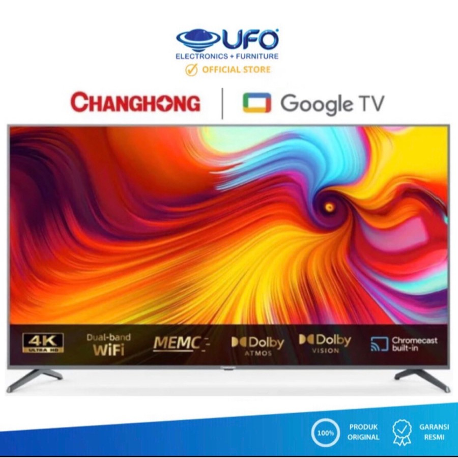 Jual CHANGHONG GOOGLE Tv 50H7 Pro Tv 50 Inch Uhd Hdr Dolby framless 50 ...