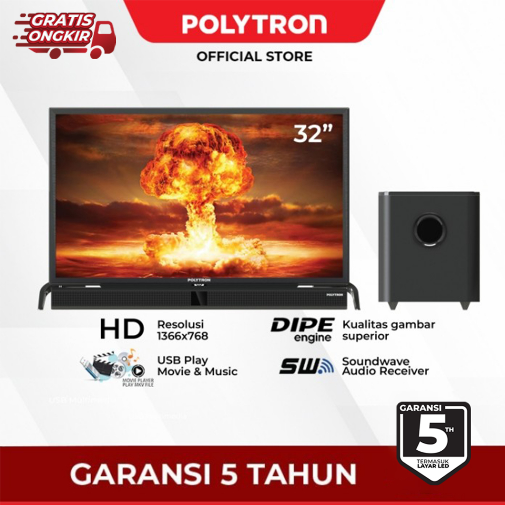 Jual POLYTRON Cinemax Soundbar DIGITAL LED TV 32" PLD 32BV1558 | Shopee Indonesia